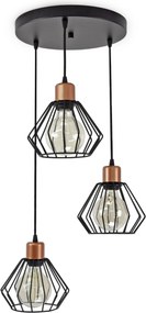 Závěsná lampa Stropní Svítidlo Loft Edison z drátu 722-3