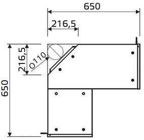 EBS EH65RLH Skříňka horní rohová lomená, 65 cm, dub halifax tabák 1 set