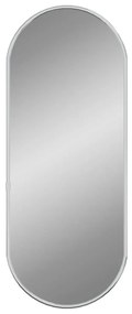 Nástěnné zrcadlo stříbrné 50x20 cm oválné - Default Title