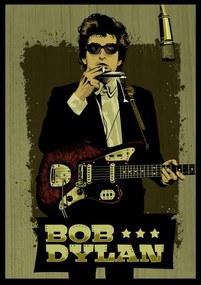 Plechová cedule Bob Dylan II Velikost: A5 (20 x 15 cm)