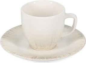 Světle šedý porcelánový podšálek ø 14 cm Nuance – BonBistro