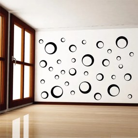 Sada 33 kruhů 23cm(6x), 14cm(9x) a 8cm(18x) - vinylová samolepka na zeď