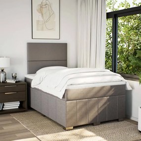Box spring postel s matrací taupe 120x190 cm textil 3291604