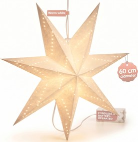 Casaria LED vánoční hvězda papírová 60 cm