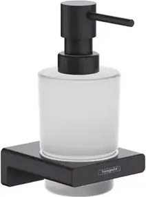 Hansgrohe AddStoris - Dávkovač mýdla s držákem matné sklo/černá mat