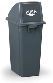 Plastový odpadkový koš na třídění odpadků, 60 l, 320 x 440 x 790 mm, šedý