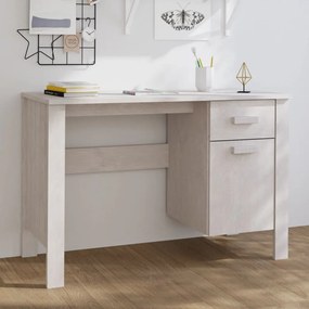 Psací stůl HAMAR bílý 113 x 50 x 75 cm masivní borovice - Default Title
