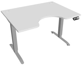 Hobis Motion Elektr. nastavitelný stůl 120x90 s pamětí - HOBIS ERGO MOTION MSE 2M 1200 Dekor stolové desky: bílá, Barva kovové podnože: stříbrná