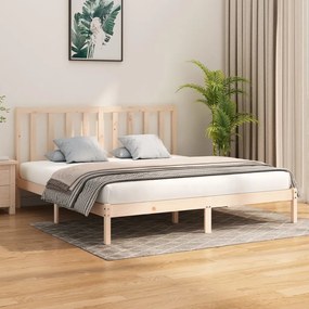 Rám postele masivní dřevo 200 x 200 cm,  3106788 HangarStore.cz