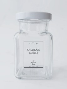 Samolepka na kořenky CHLEBOVÉ KOŘENÍ průhledná 3 × 4 cm základní písmo