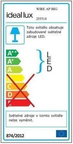 ILUX 255514 LED Venkovní zápustné svítidlo do zdi Ideal Lux WIRE AP BIG ANTRACITE 255514 4W 200lm 3000K IP65 14cm antracitové - IDEALLUX