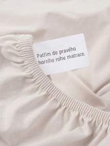 MK Lůžkoviny Jersey prostěradlo s elastanem Deluxe 220 × 200 cm – přírodní