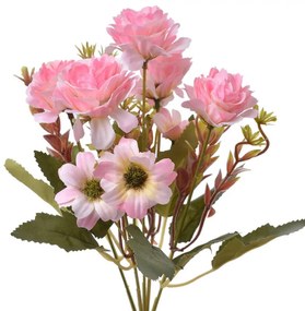 Umělé květiny růžové kopretiny – 29 cm