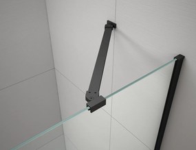 Gelco Trinity Black čtvercový sprchový kout 80 x 80 x 200 cm otevírací levá černá sklo čiré GT5680-80CL-B