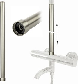 Prodloužení pro vanovou/sprchovou soupravu REA ø 25 mm - 50 cm, nikl kartáčovaný