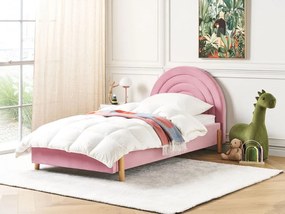 Jednolůžková postel 90 cm Annesile (růžová) (s roštem). 1077528