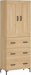Skříň highboard dub sonoma 69,5 x 34 x 180 cm kompozitní dřevo 3199748
