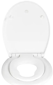 WENKO 22973100-WC sedátko DELOS 44,5x37,5 cm bílá/stříbrná