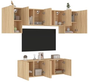 vidaXL 6dílná obývací stěna dub sonoma kompozitní dřevo