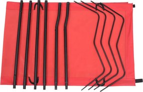 Kempingové postele 2ks 180x60x19cm oxfordská látka ocel červené 312485