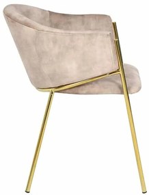 Designová židle Nikolai šampaňský samet