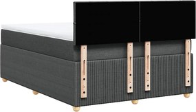 Box spring postel s matrací tmavě šedá 160x200 cm textil 3287508