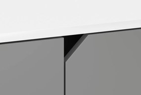 Konferenční stolek Tokio bílý mat/šedý mat