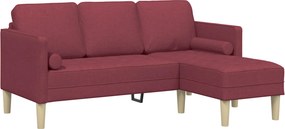 Set pohovek 2 ks Víno Červené Polyester 3329255