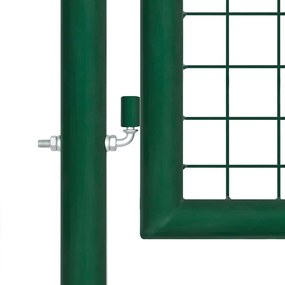 Pletivá zahradní branka zelená 400 x 125 cm pozinkovaná ocel 154537