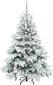 Umělý vánoční stromeček s 150 LED diodami Bílá 150 cm PE a PVC 3397603