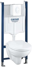 Grohe Solido - Sada pro závěsné WC + klozet a sedátko softclose, tlačítko Skate Air, bílá 39117000