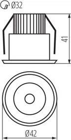 Podhledové LED svítidlo Kanlux HAXA-DSO POWER LED-B 08103