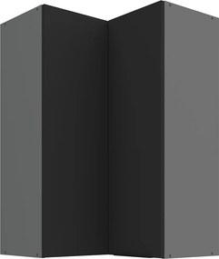 ARIA ab | horní kuchyňská skříňka 60x60 GN-90 2F (90°) rohová s policemi | VYSOKÁ | 60x60 cm | antracit/černá