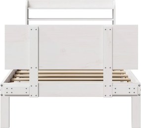 Rám postele s čelem bez matrace bílý 90x200 cm 3306822