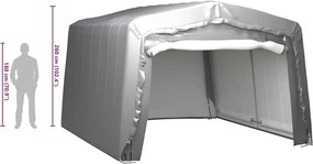 Úložný stan 370 x 370 cm ocelově šedý 3079591
