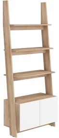 Regál Rack 80cm 1D Dub Sonoma/Bílá