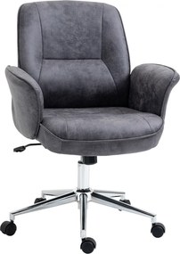 Kancelářská židle Vinsetto XXL, ergonomická kancelářská židle s houpací funkcí, výškově nastavitelná, max. nosnost 120 kg, šedá