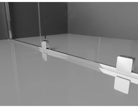 Mexen Velar L Duo, sprchový kout s posuvnými dveřmi 100 x 100 cm, 8mm sklo námraza, chromová, 871-100-100-02-33-01