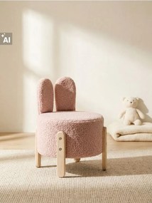 Sinsay - Teddy puf s králičími oušky - pastelová růžová