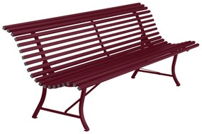 OnaDnes -20% Třešňově červená kovová lavice Fermob Louisiane 200 cm