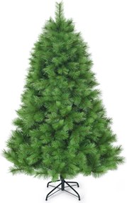 Costway 180 cm Umělý vánoční stromeček PVC jehly Umělý stromeček s kovovým