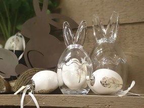 Skleněná nádoba s víkem Vajíčko - Ø 6*9 cm