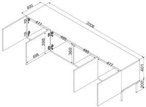TV stolek Isla II černý