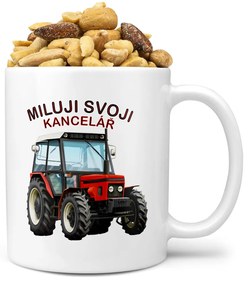 Hrnek Miluji svou kancelář (Náplň hrníčku: Směs slaných oříšků)