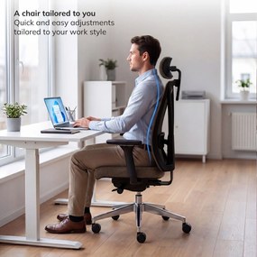 Ergonomická kancelářská židle hnědá VECTOR