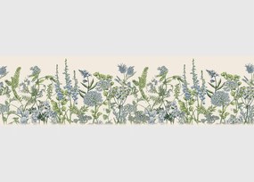 Samolepící bordura na zeď Květy Vikve na Béžové | 5 m x 13.8 cm | DWB8529