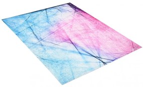 Modrý a růžový abstraktní trendový koberec Šířka: 160 cm | Délka: 230 cm