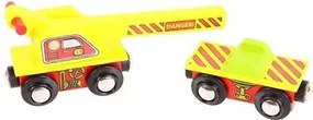 Bigjigs Rail Vagón s jeřábem / od 3 let