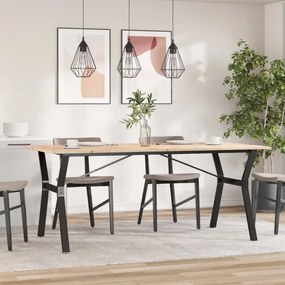 Jídelní stůl s Y rámem 180 x 90 x 75 cm borové dřevo a ocel 3282722