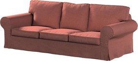 Potah na pohovku IKEA Ektorp 3-místná, nerozkládací barva hnědá látka pletený vzor